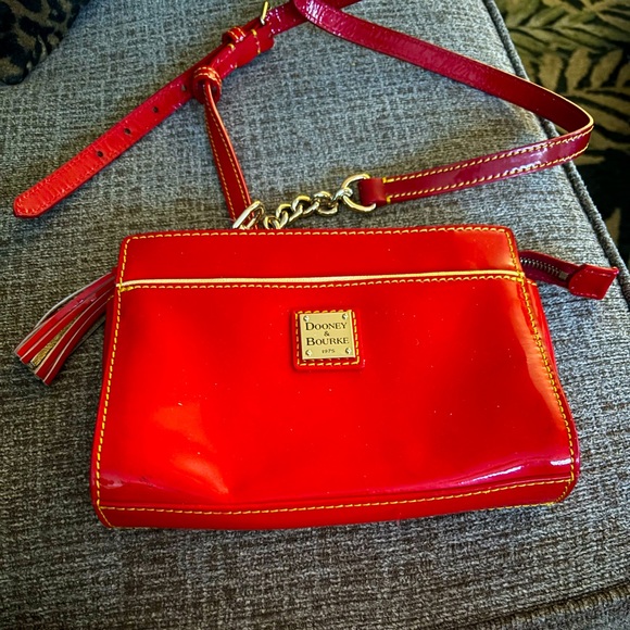 Dooney & Bourke | Bags | Dooney And Bourke Red Patent Leather Shoulder ...